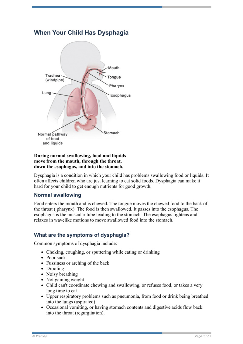 PDF - When Your Child Has Dysphagia - HealthClips Online