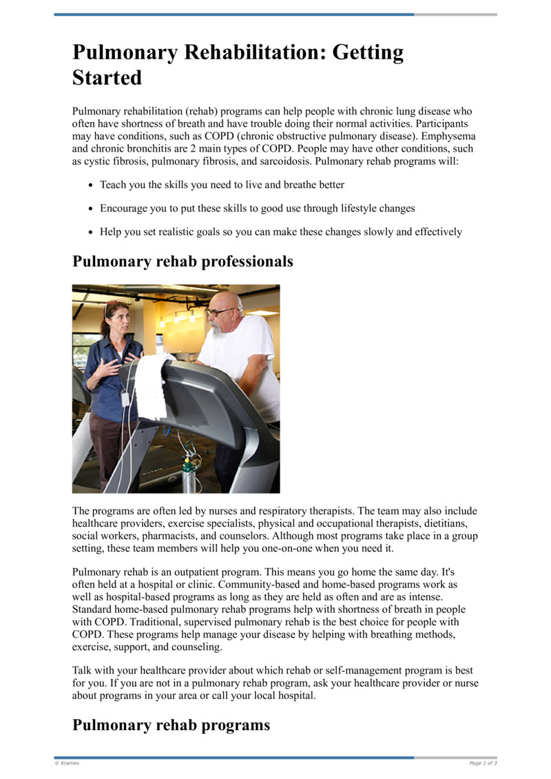 Text - Getting Started with Pulmonary Rehabilitation - HealthClips Online