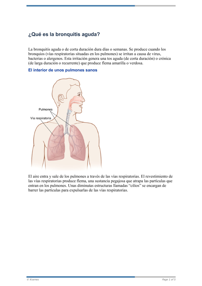 PDF - ¿Qué es la bronquitis aguda? - HealthClips Online