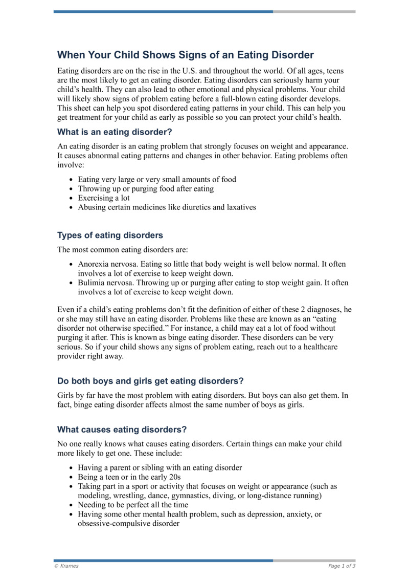 PDF - When Your Child Shows Signs of an Eating Disorder - HealthClips ...