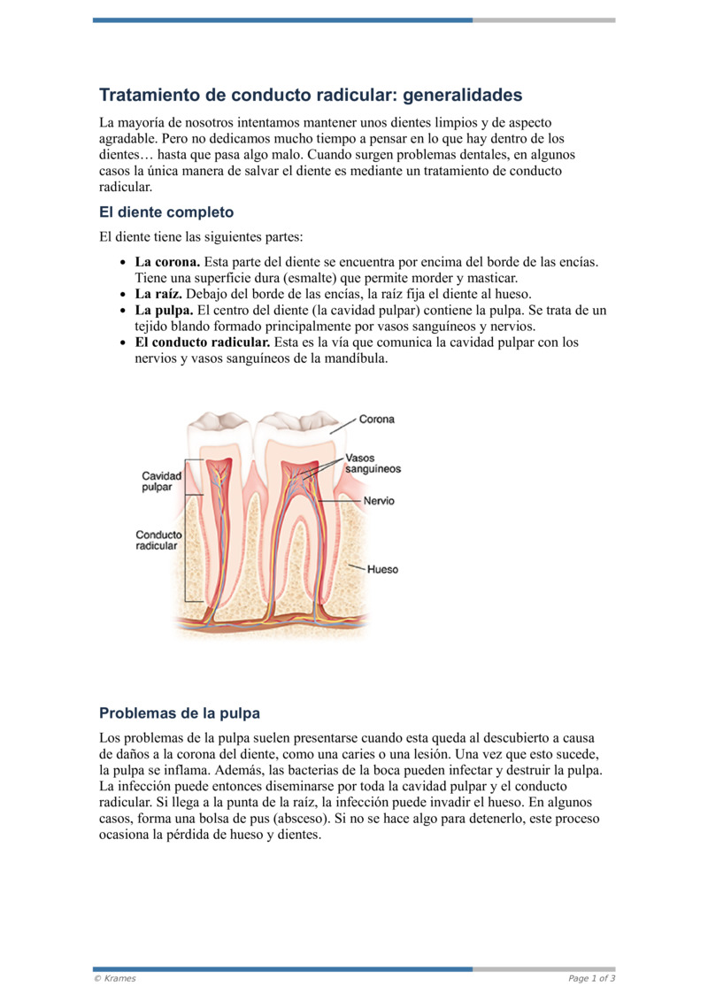 PDF - Tratamiento de conducto radicular: generalidades - HealthClips Online