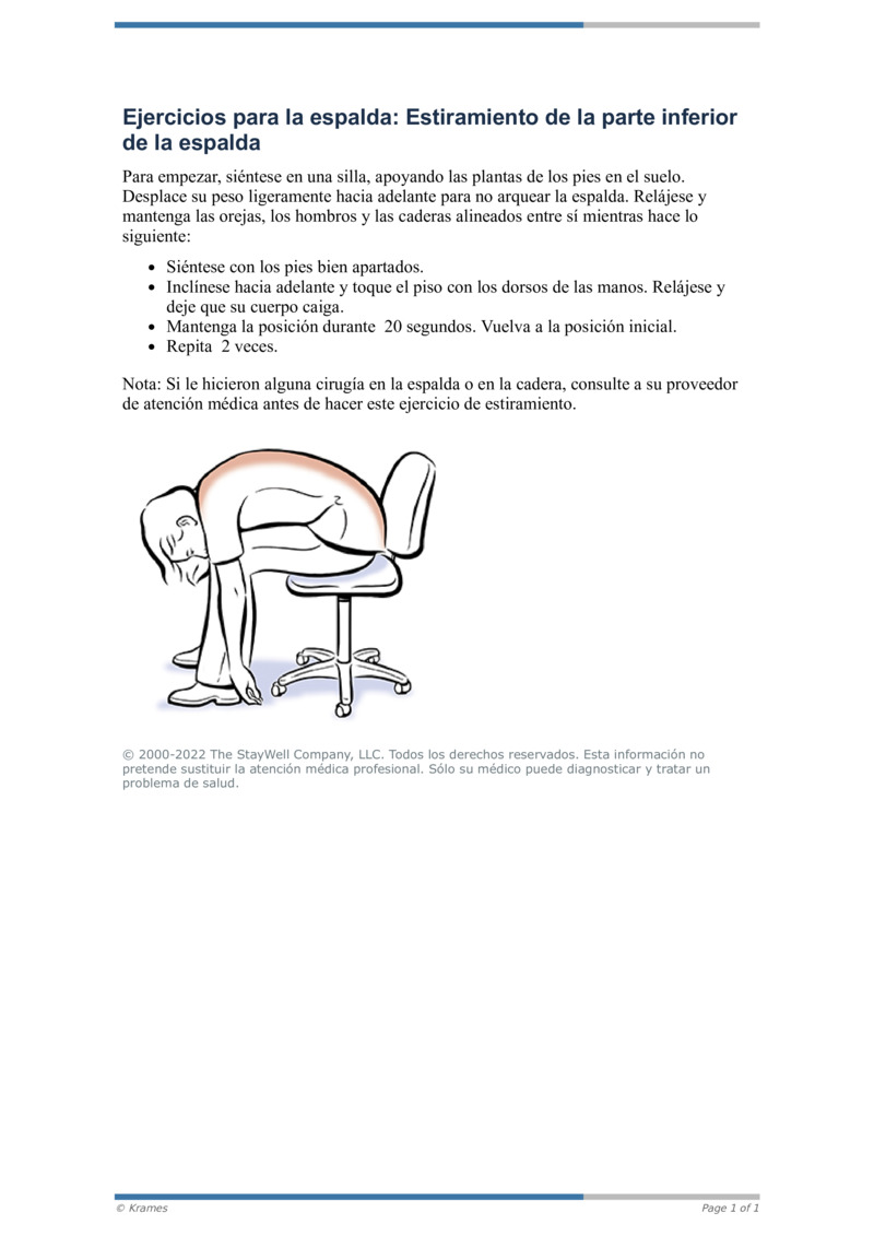 Text Ejercicios Para La Espalda Estiramiento De La Parte Inferior De