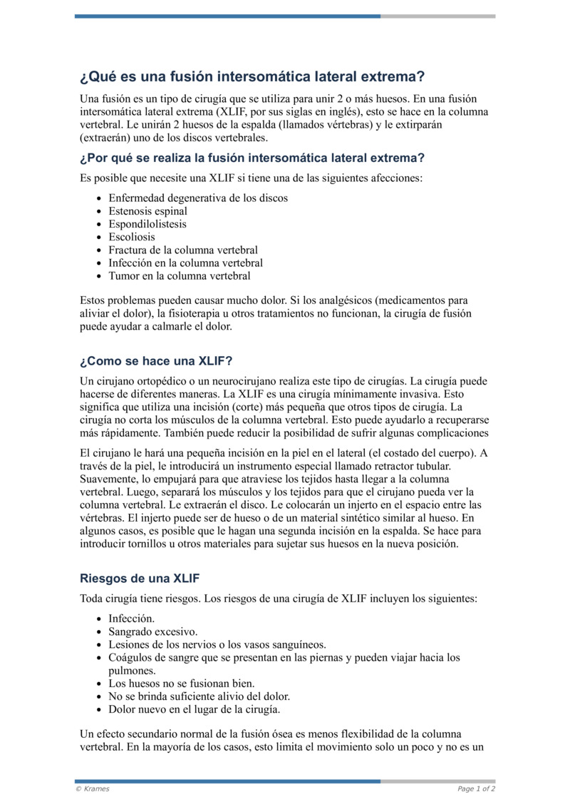 Text - ¿Qué es una fusión intersomática lateral extrema? - HealthClips ...