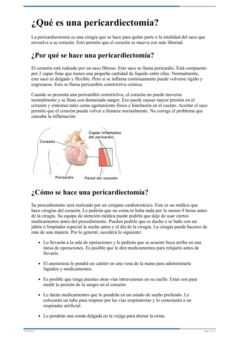 Text - ¿Qué es una pericardiectomía? - HealthClips Online