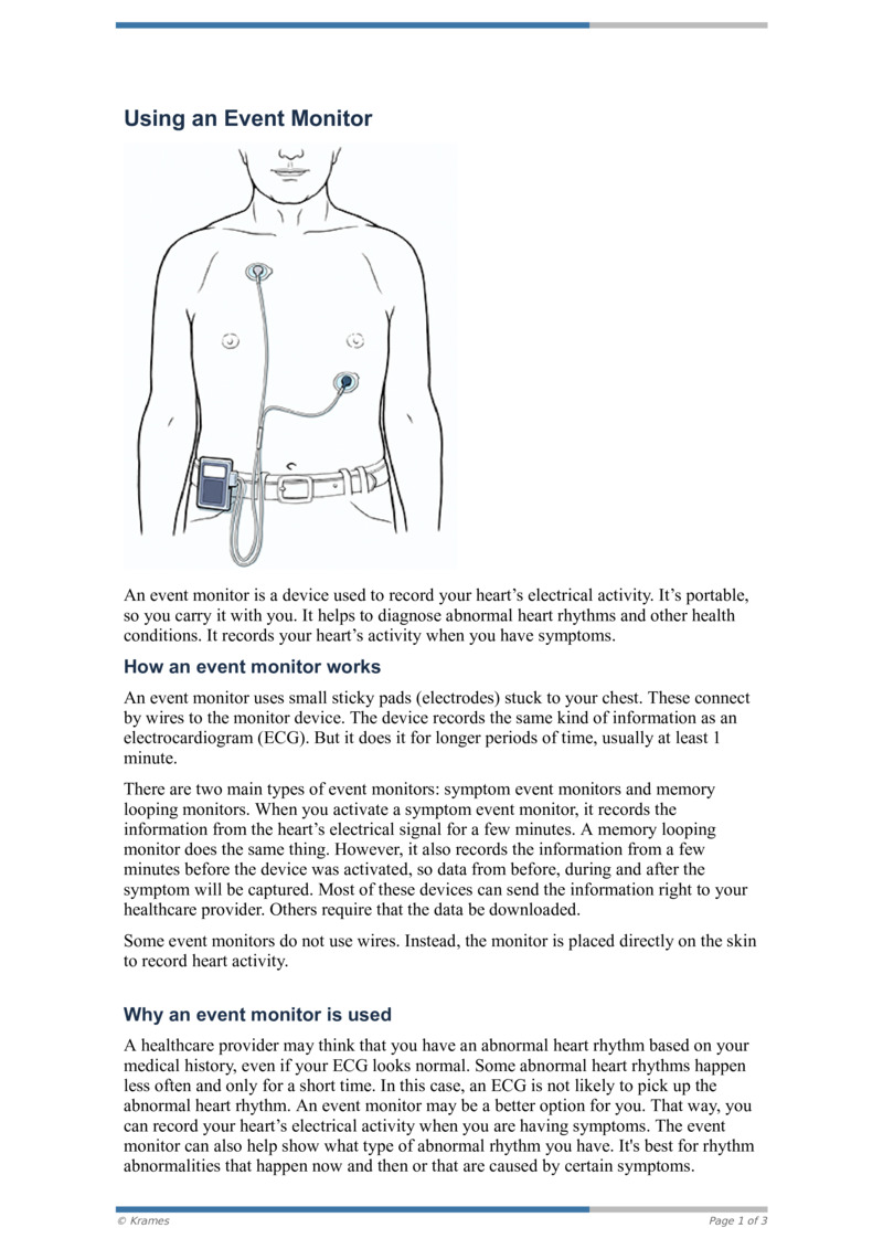 PDF - Using an Event Monitor - HealthClips Online