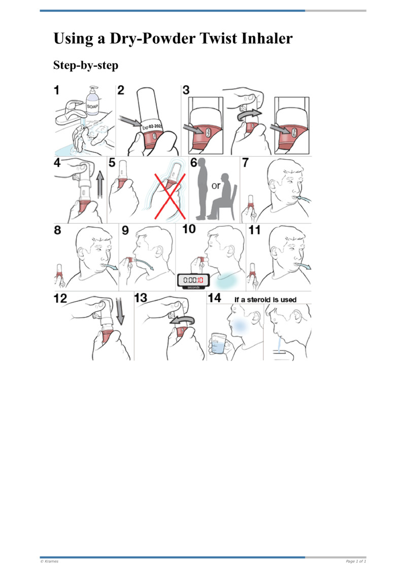 Text - Step-by-Step: Using a Dry-Powder Twist Inhaler - HealthClips Online