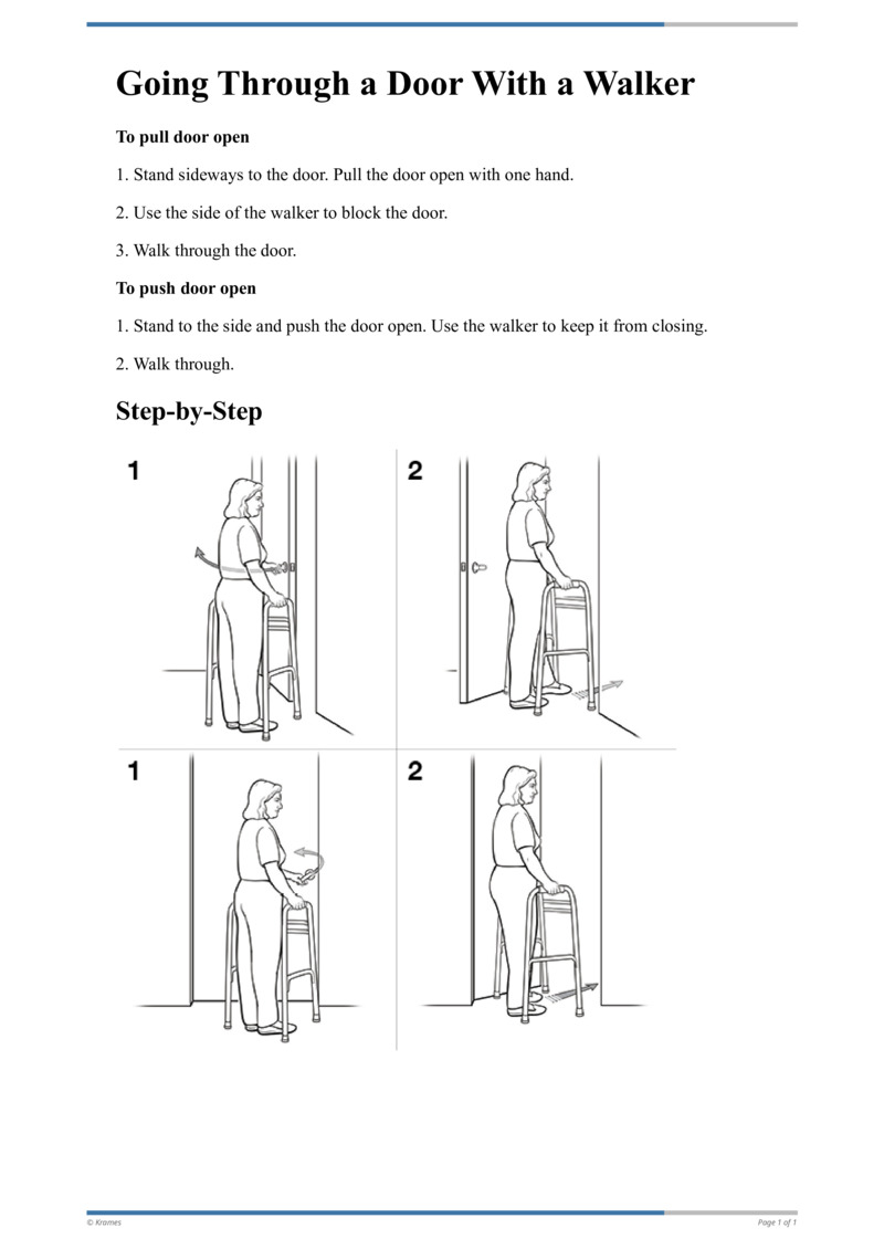 Text - Step-by-Step: Going Through a Door with a Walker - HealthClips ...