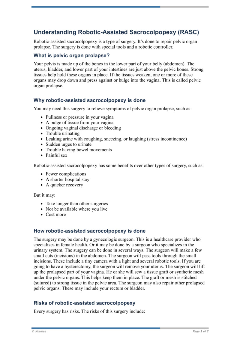 Text - Understanding Robotic-Assisted Sacrocolpopexy (RASC ...