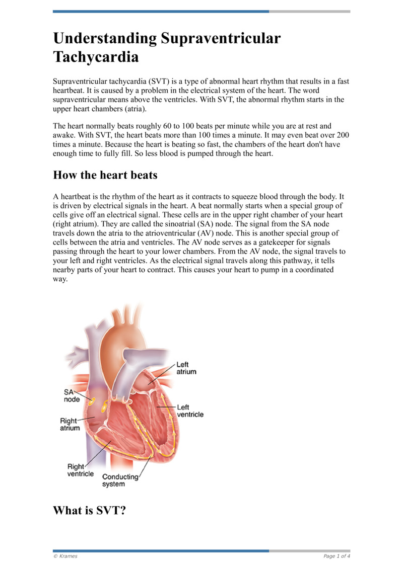 PDF - Understanding Supraventricular Tachycardia (SVT) - HealthClips Online
