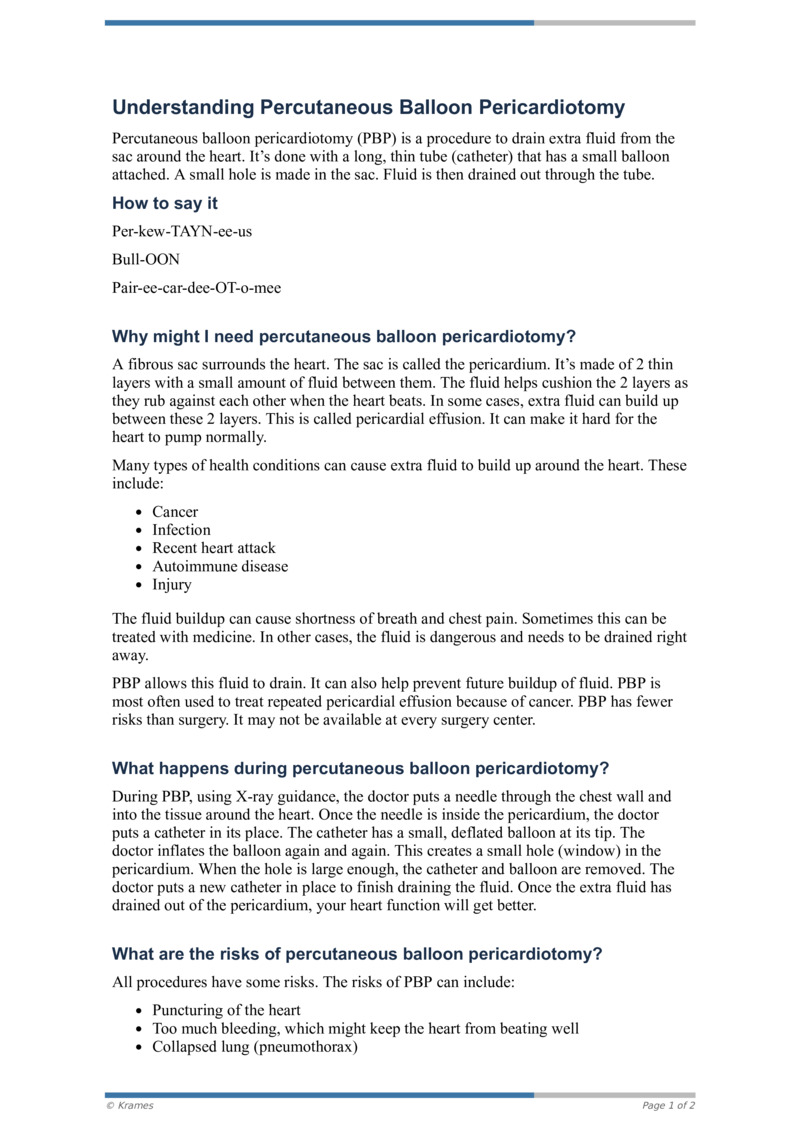PDF - Understanding Percutaneous Balloon Pericardiotomy - HealthClips ...