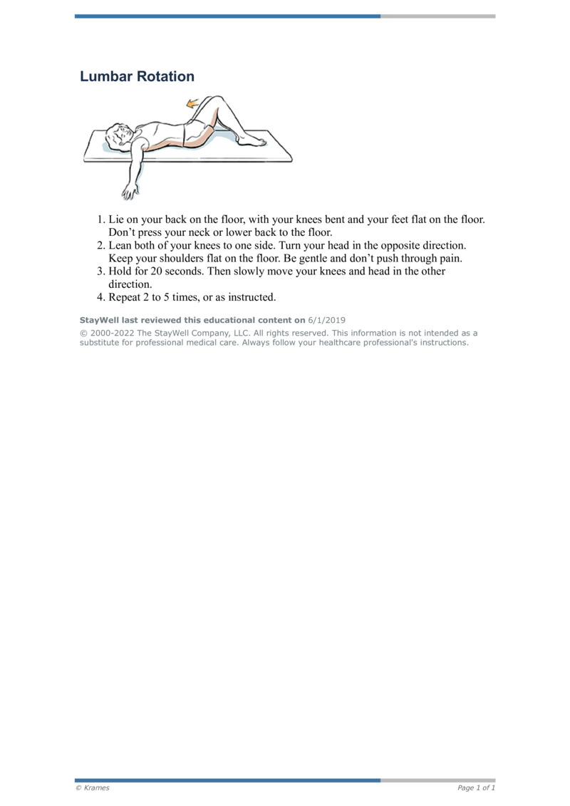PDF - Lumbar Rotation - HealthClips Online