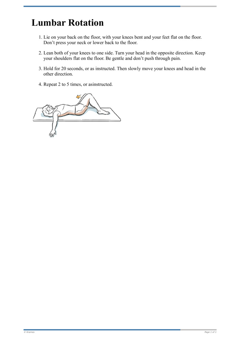 Text - Lumbar Rotation - HealthClips Online