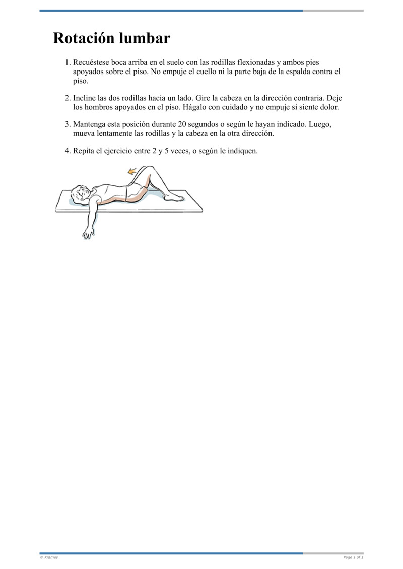 Text - Rotación lumbar - HealthClips Online