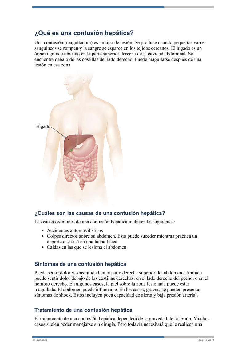 PDF - ¿Qué es una contusión hepática? - HealthClips Online