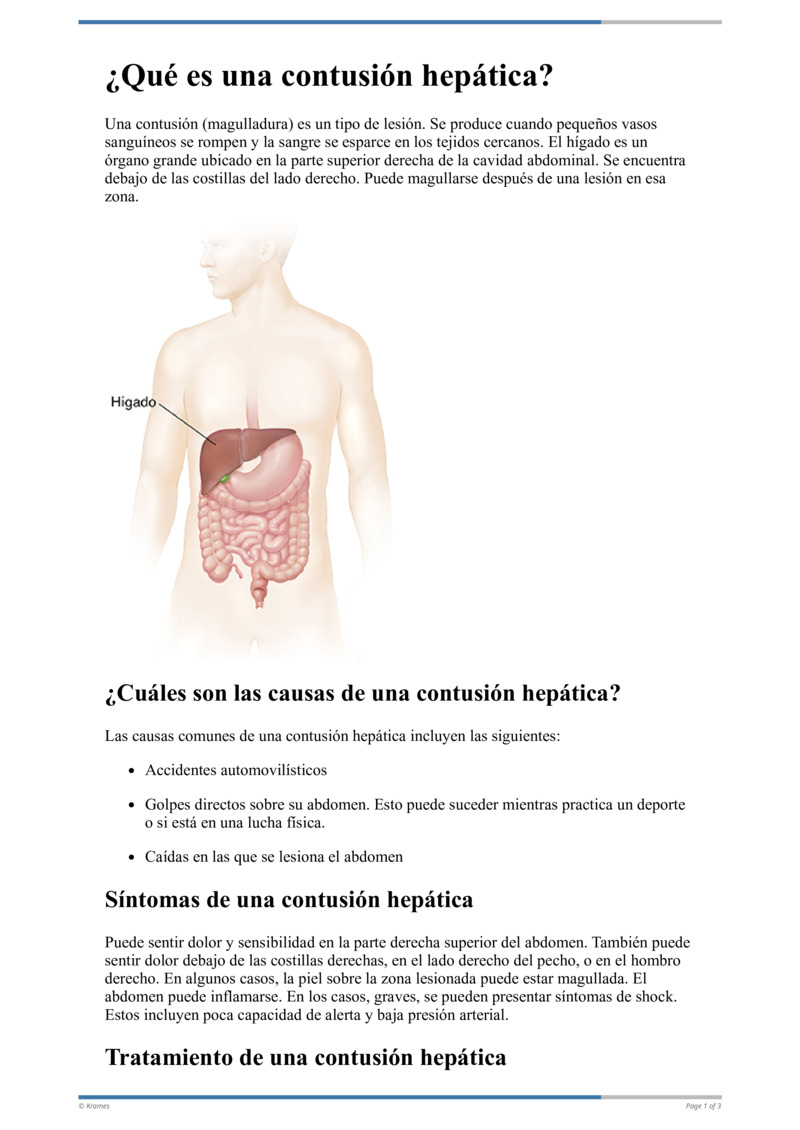 Text - ¿Qué es una contusión hepática? - HealthClips Online