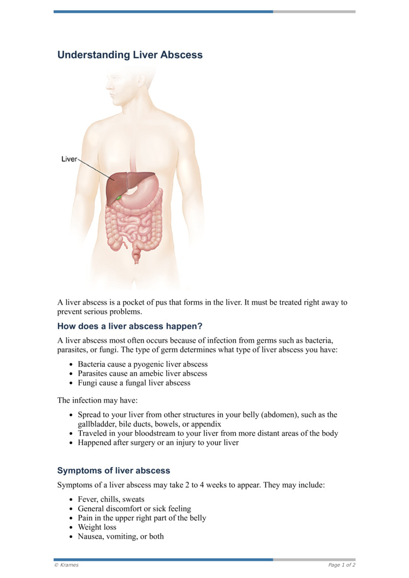 PDF - Understanding Liver Abscess - HealthClips Online