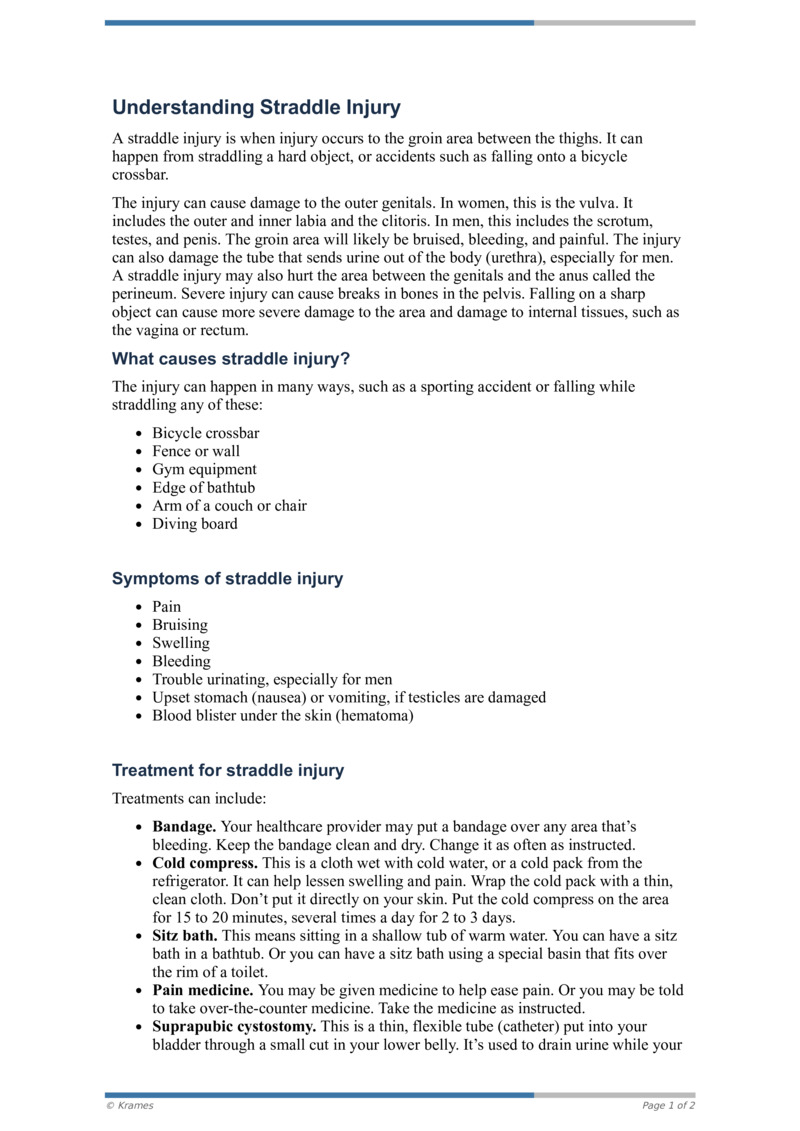PDF - Understanding Straddle Injury - HealthClips Online