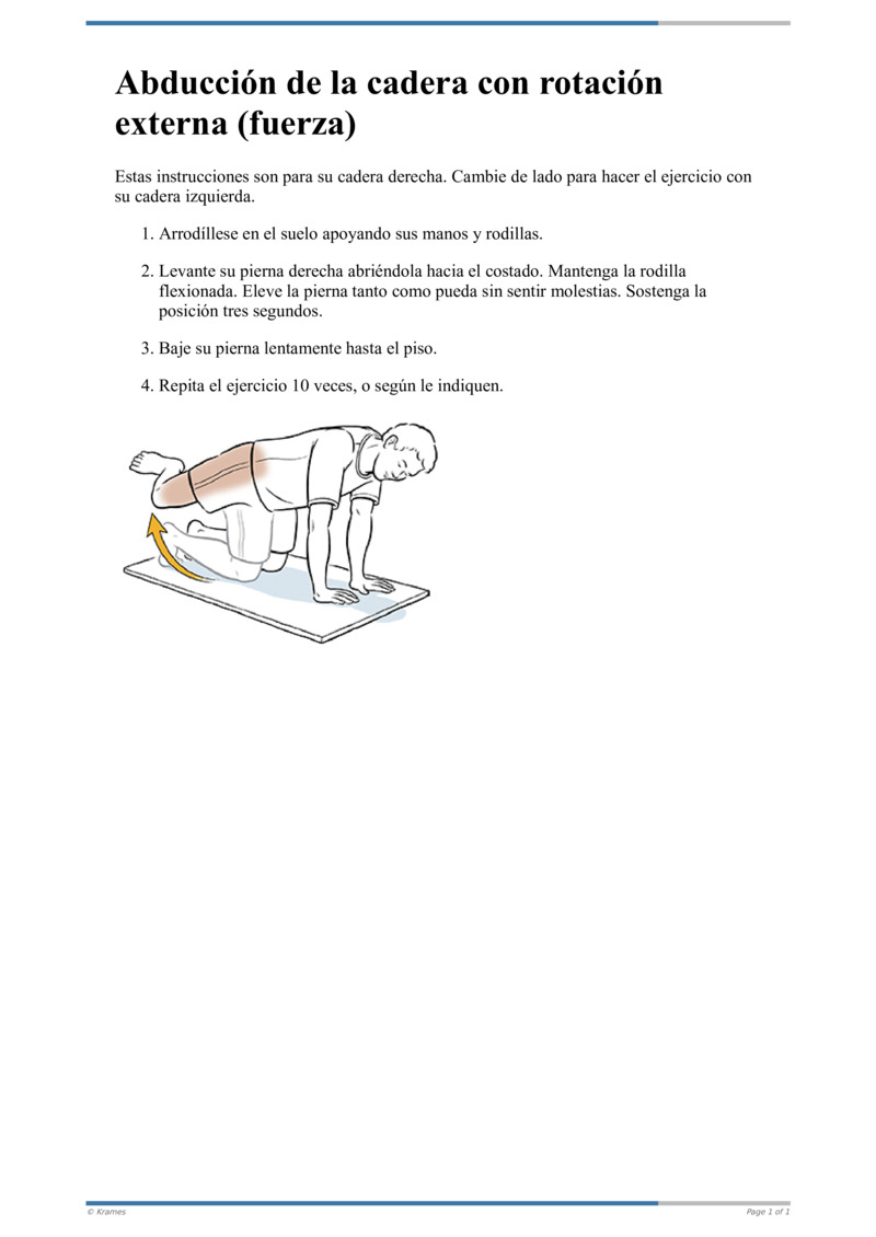 Text - Abducción de la cadera con rotación externa (fuerza ...