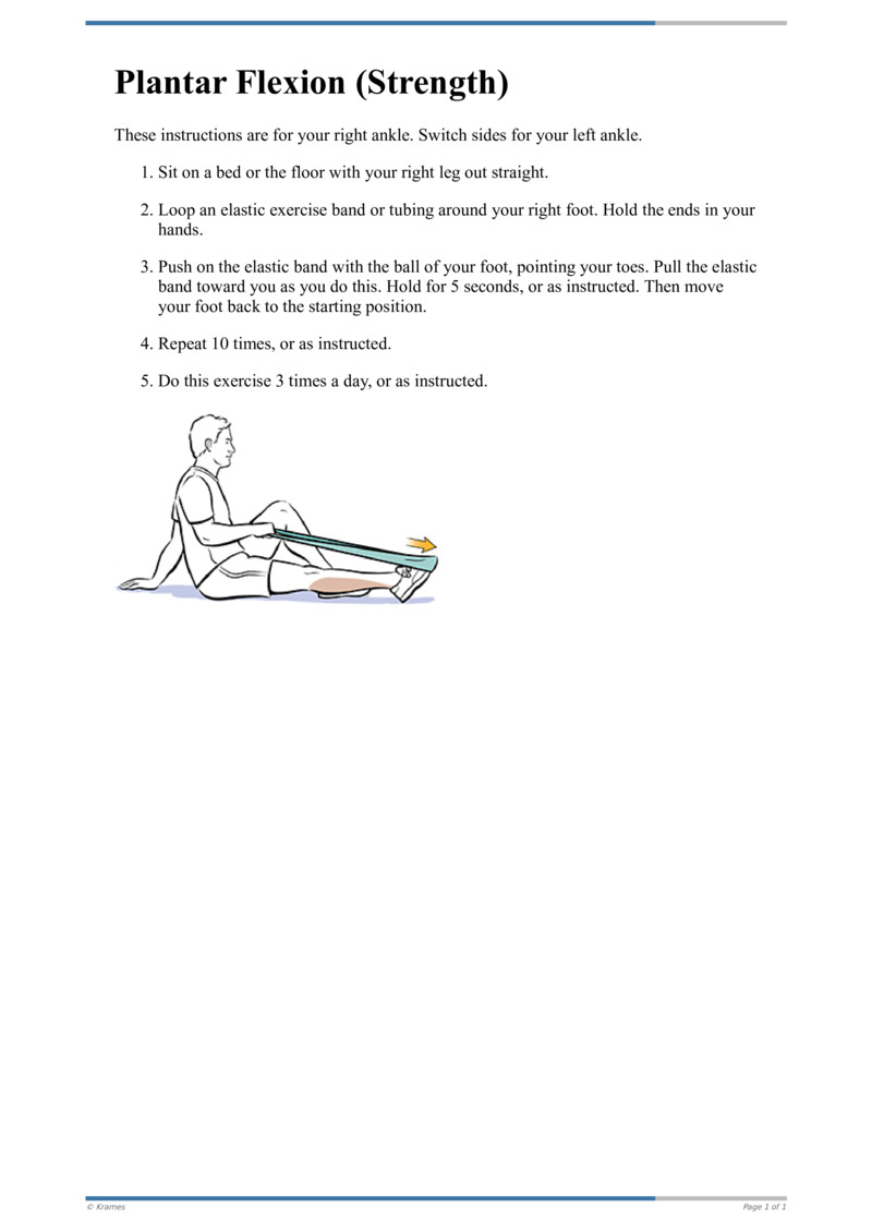 Text - Plantar Flexion (Strength) - HealthClips Online