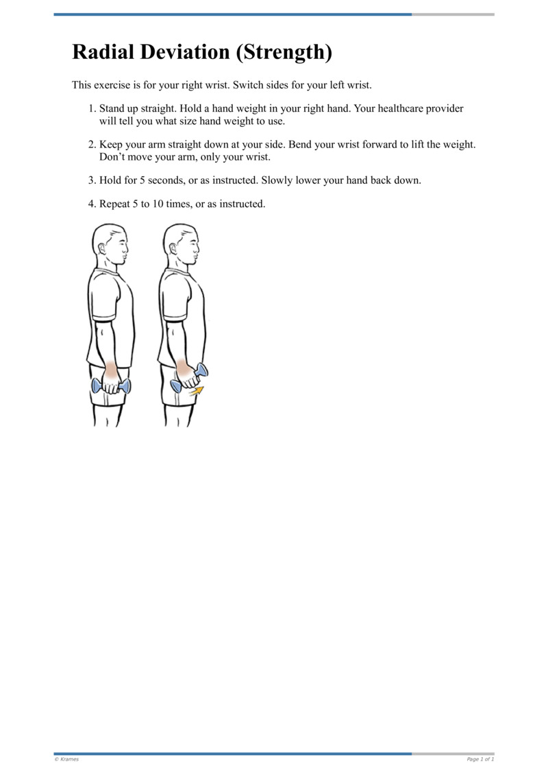 Text - Radial Deviation (Strength) - HealthClips Online