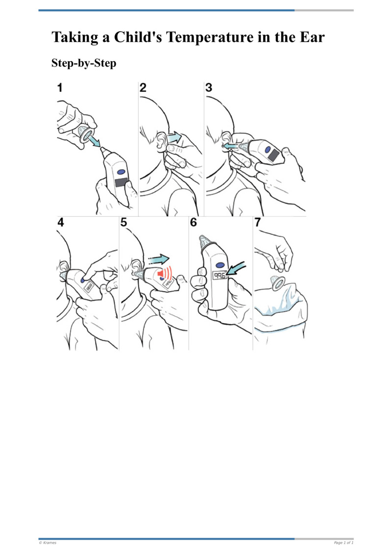 Text - Step-by-Step: Taking a Child's Temperature in the Ear ...