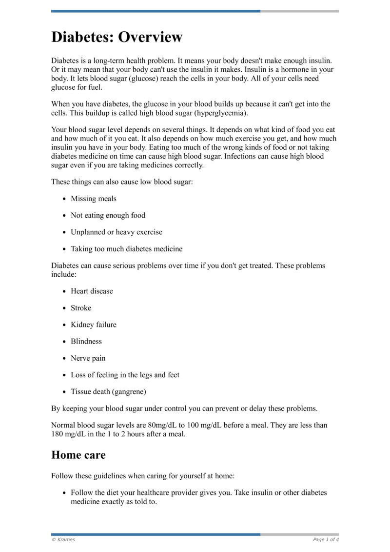 Text - Diabetes- Overview - HealthClips Online