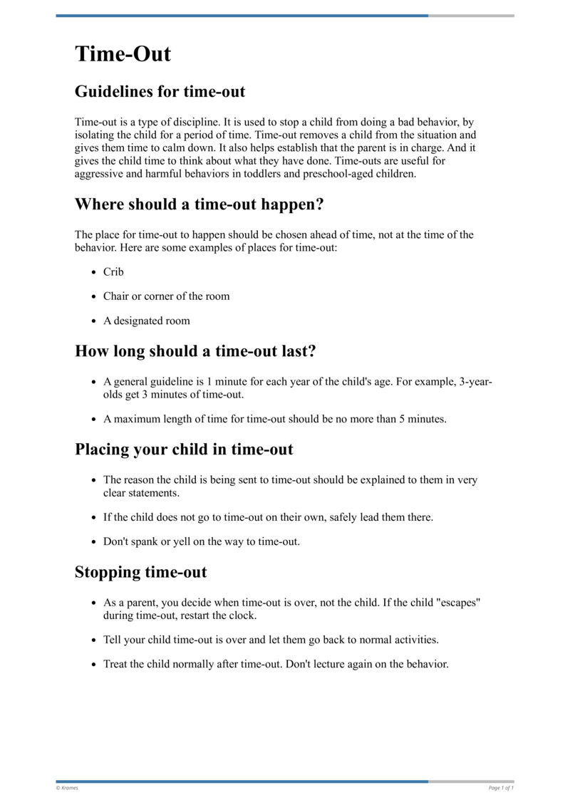 Text - Time-Out - HealthClips Online