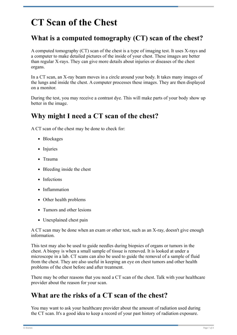 PDF - CT Scan of the Chest - HealthClips Online