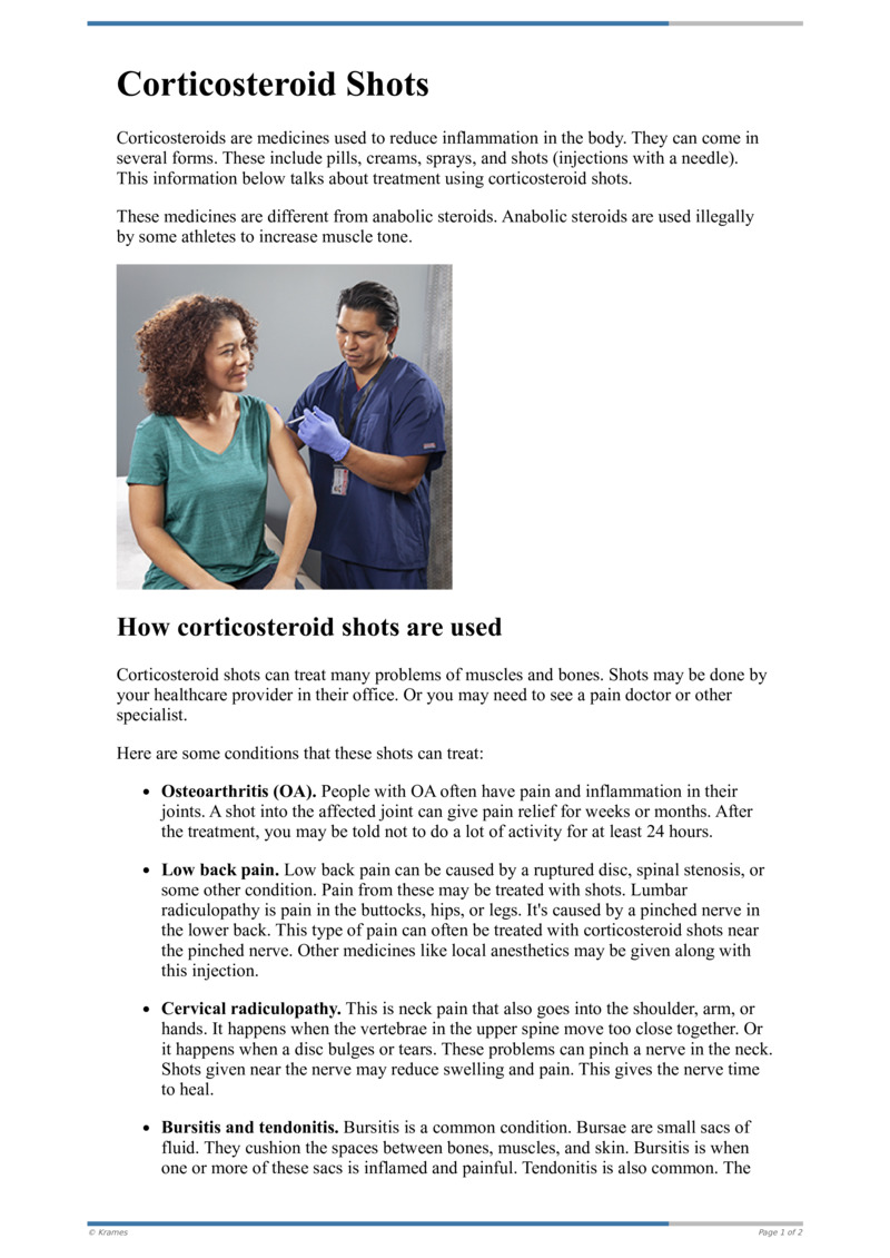 PDF - Injectable Corticosteroids - HealthClips Online