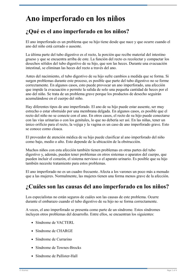 Text - Ano imperforado en los niños - HealthClips Online
