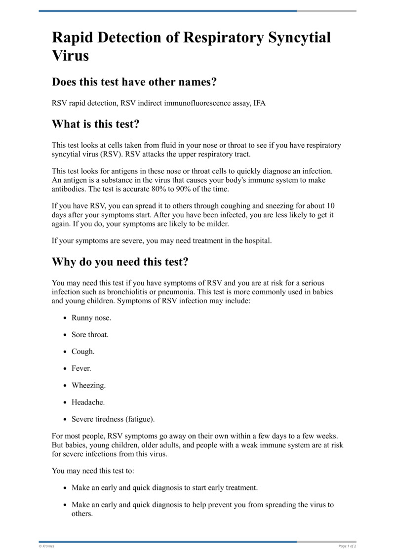 PDF - Rapid Detection of Respiratory Syncytial Virus - HealthClips Online