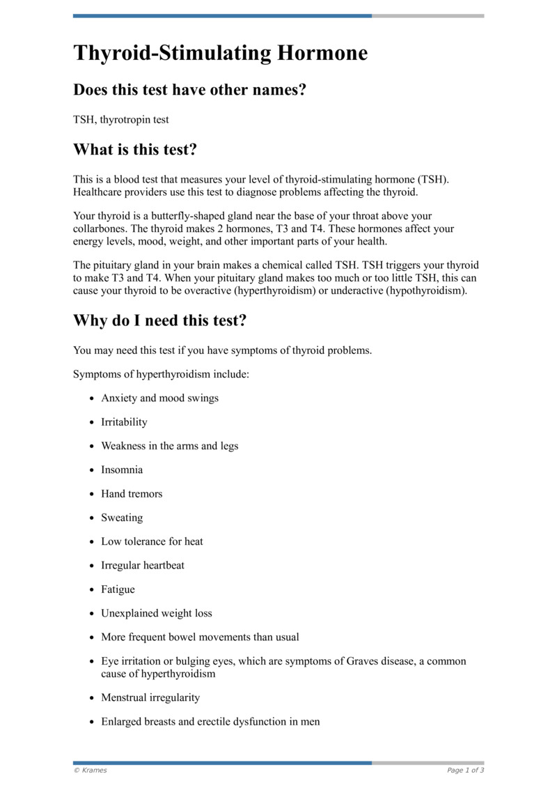 Pdf Thyroid Stimulating Hormone Healthclips Online