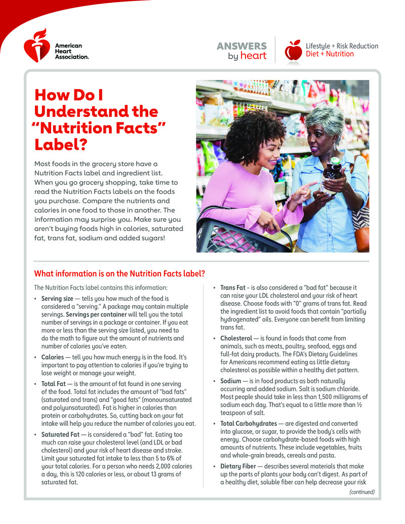 Text How Do I Understand The Nutrition Facts Label HealthClips 