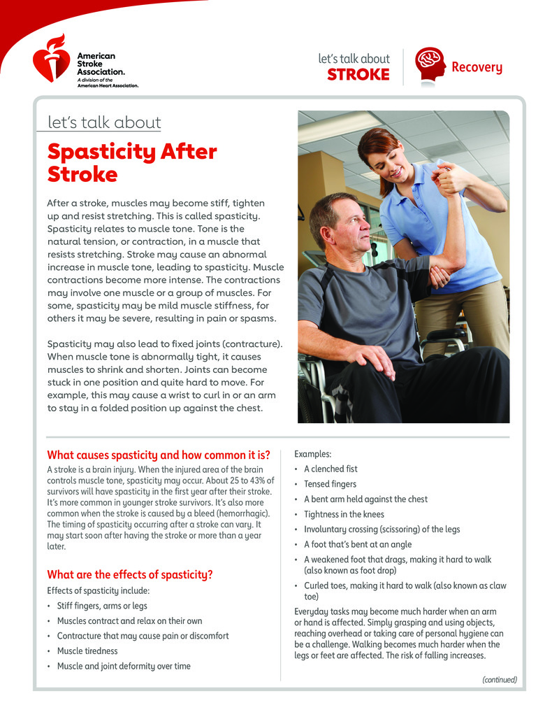 PDF - Let's Talk About Spasticity After Stroke - HealthClips Online